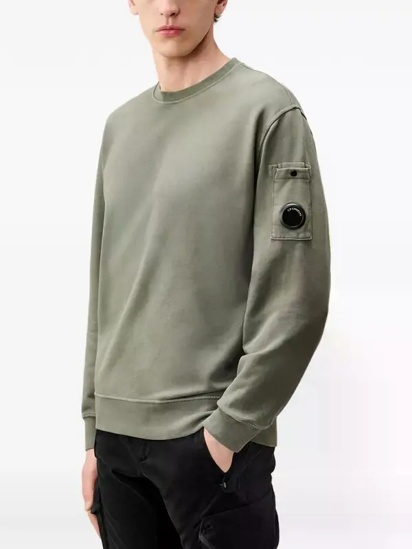 C.P. COMPANY Lens Detail Crewneck Sweatshirt - Green
