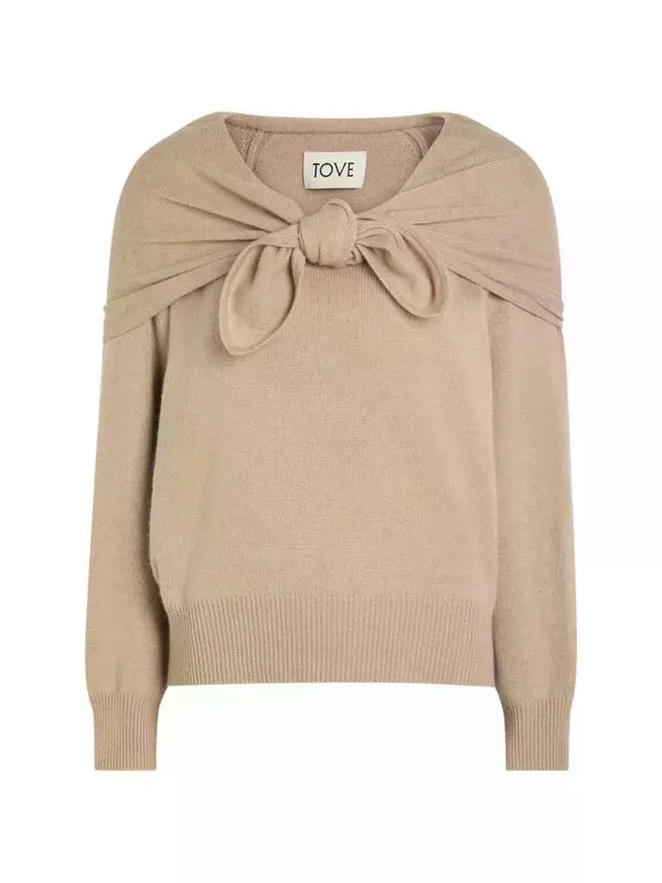 Tove Bow-detail Knitted Jumper