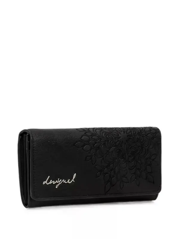 Desigual Mandala-embroidered Wallet - Black