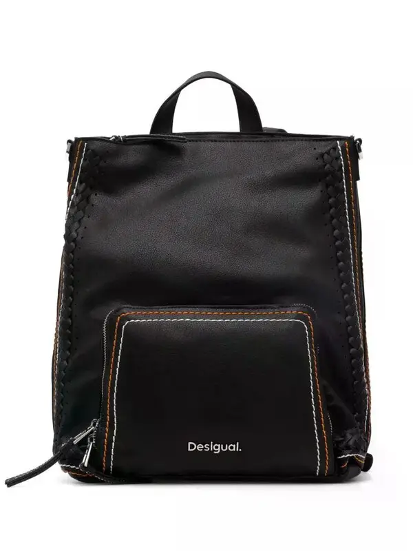 Desigual Contrast-stitch Braided-trim Backpack