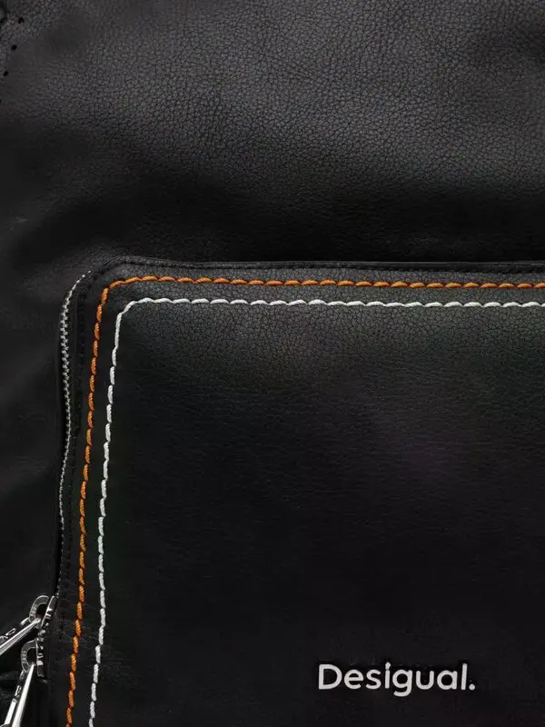 Desigual Contrast-stitch Braided-trim Backpack
