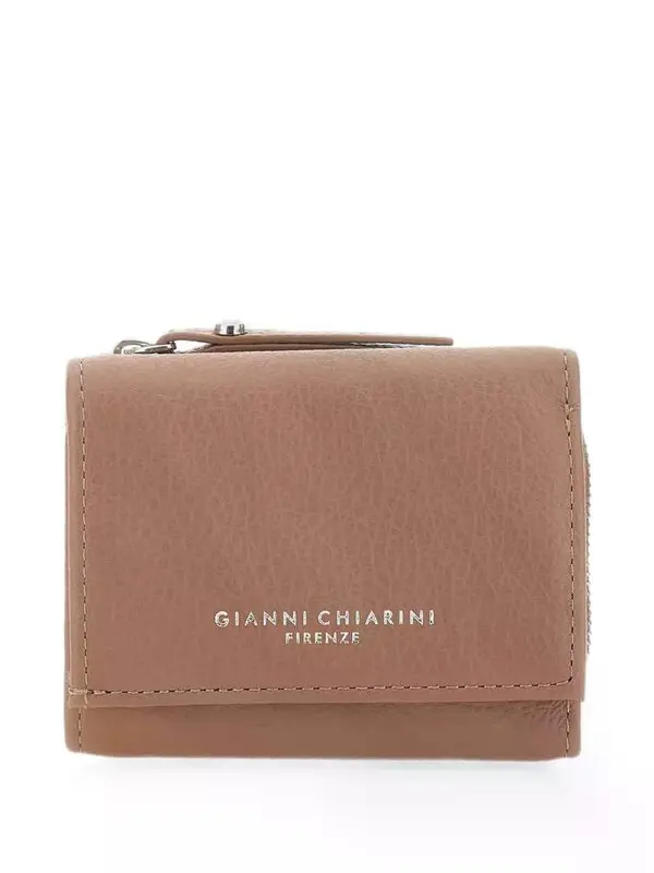 GIANNI CHIARINI Grain Pebbled-leather Wallet - Neutrals