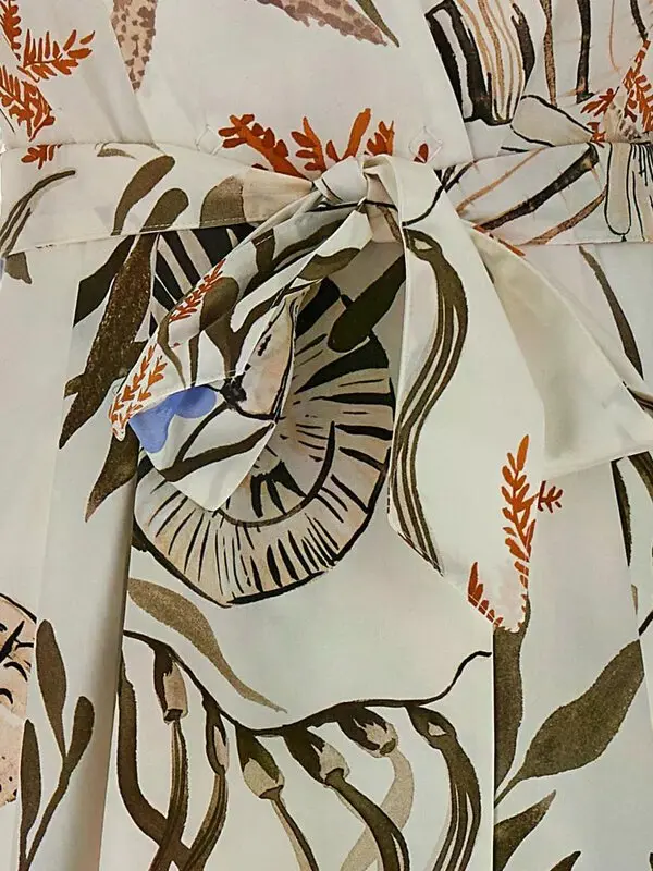 Marella Printed Sleeveless V-neck Wrap Dress