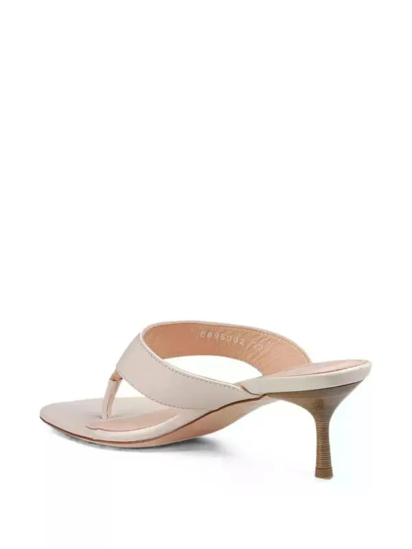 Agl Astrid Leather Thong Strap Kitten Heel Sandals