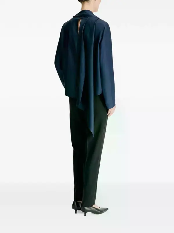 Loulou De Saison Gala Silk-twill Blouse - Blue