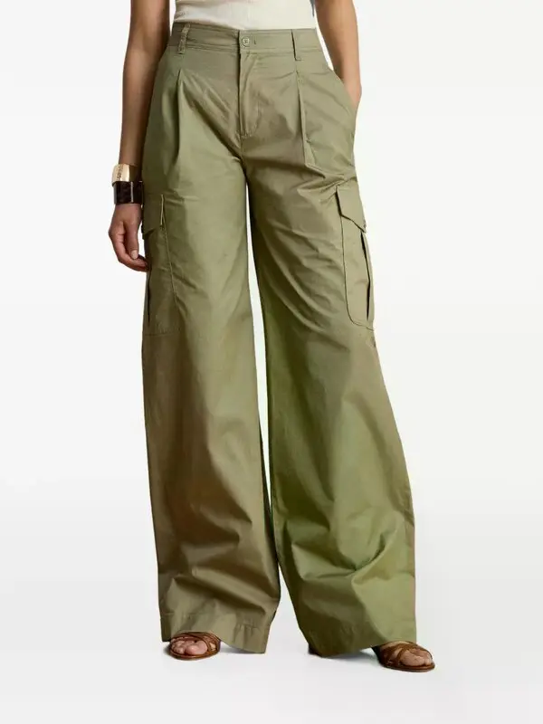 Ralph Lauren Pleated Wide-leg Cargo Pants