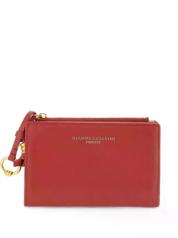 GIANNI CHIARINI Leather Bi-fold Wallet - Red