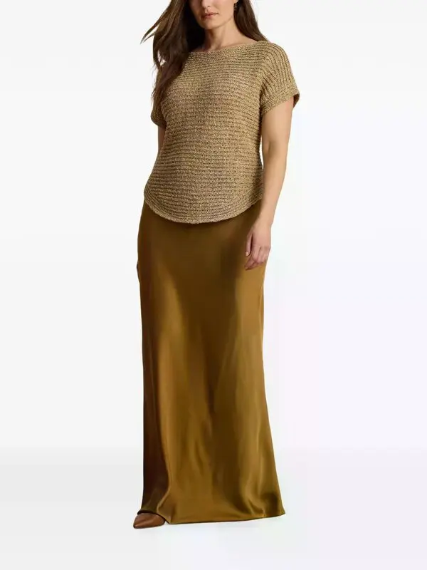 Ralph Lauren Satin Charmeuse Maxi Skirt