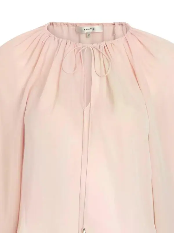 FRAME Balloon Tie-fastening Silk Blouse