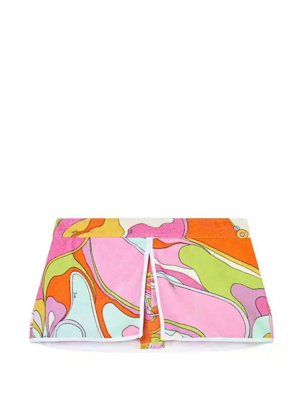 Emilio Pucci Orchidee-print Cotton Terry Shorts