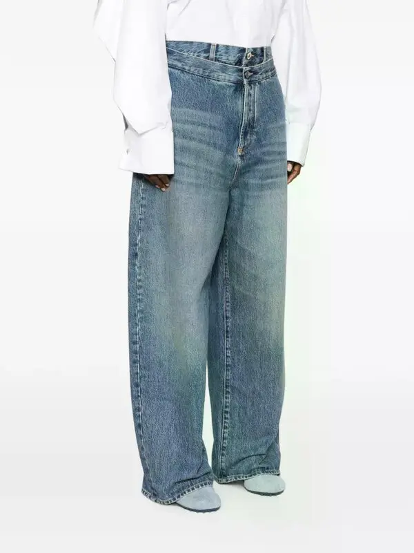 Attico Double-waist Wide-leg Jeans