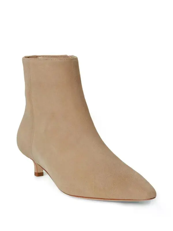 Ralph Lauren Francesca Pointed-toe Ankle Boots - Neutrals