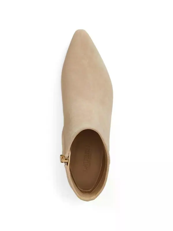 Ralph Lauren Francesca Pointed-toe Ankle Boots - Neutrals