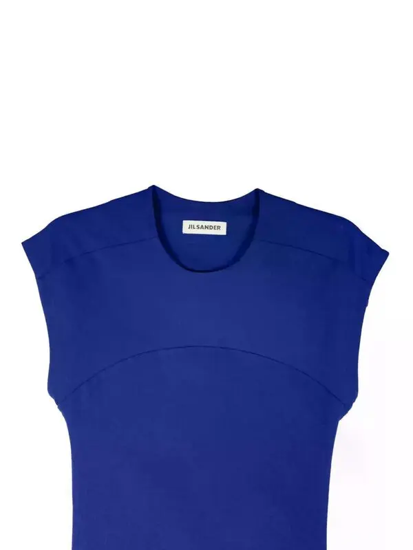 JIL SANDER Sleeveless Cut-out Midi Dress - Blue