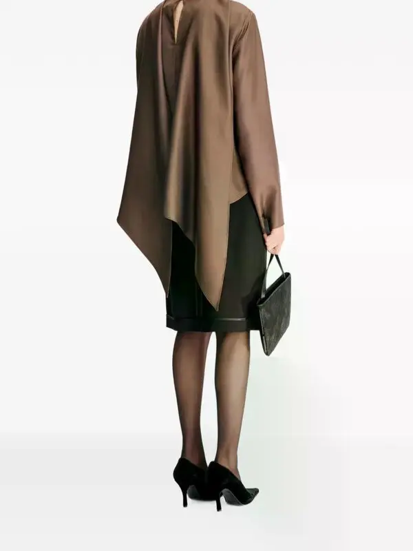Loulou De Saison Gala Silk-twill Blouse - Brown