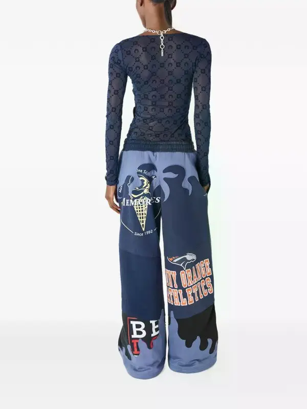 MARINE SERRE Upcycled Patchwork Jersey Pants