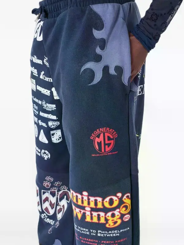 MARINE SERRE Upcycled Patchwork Jersey Pants