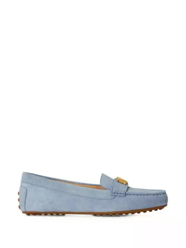 Ralph Lauren Barnsbury Logo-plaque Suede Loafers - Blue