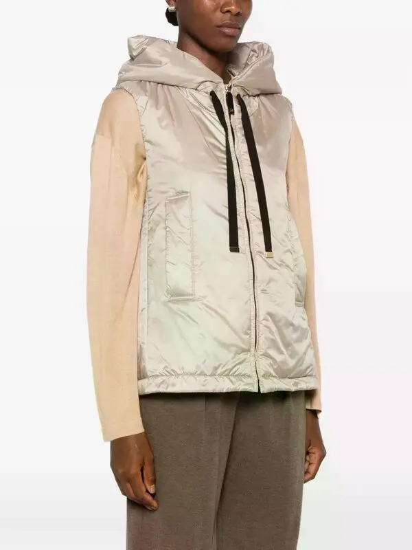 Max Mara Hooded Gilet - Brown