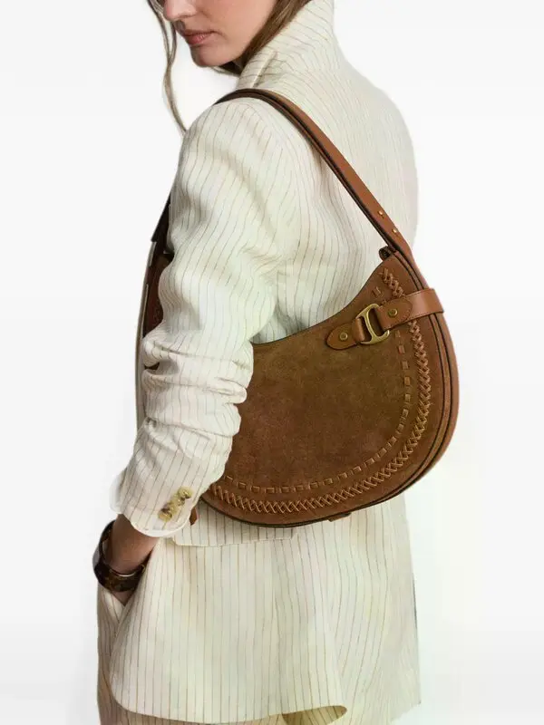 Ralph Lauren Large Whipstitched Tasha Shoulder Bag - Brown