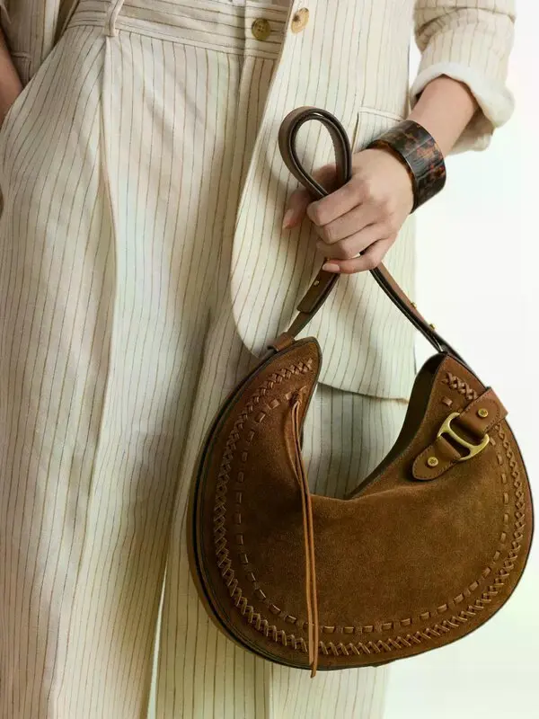 Ralph Lauren Large Whipstitched Tasha Shoulder Bag - Brown