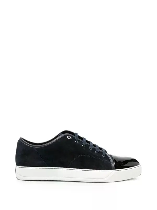 LANVIN Patent-toe Suede Sneakers