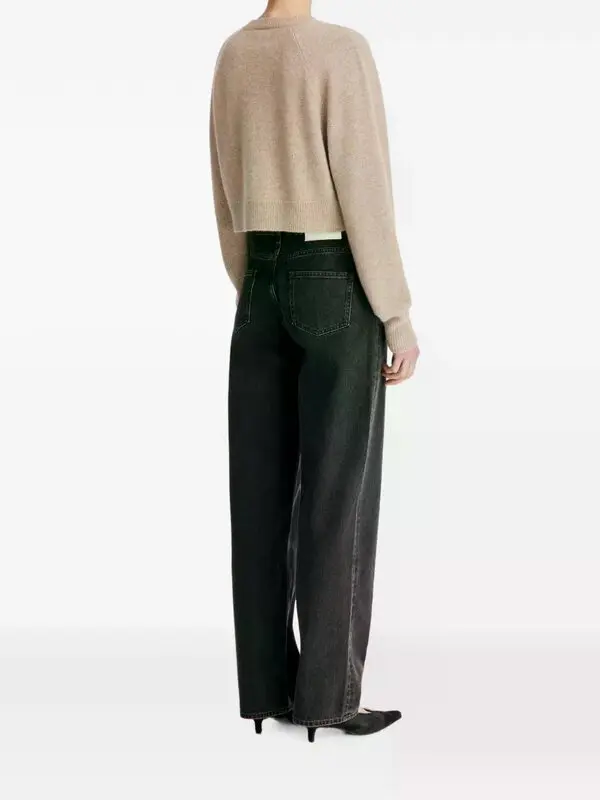 Loulou De Saison Heike Ribbed-knit Cropped Cardigan - Neutrals