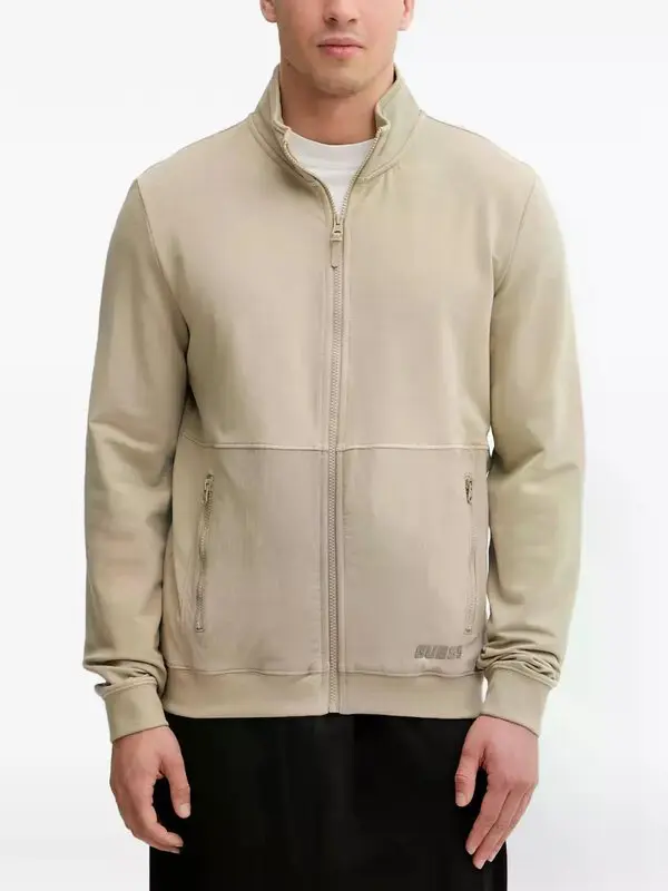 Guess Zip-up Panelled Sweater