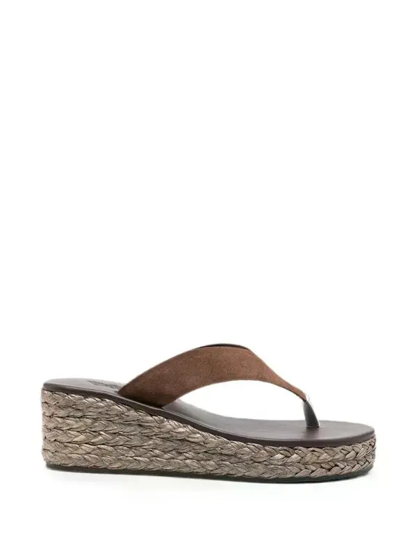ANCIENT GREEK SANDALS Charys Wedge Thong Sandals