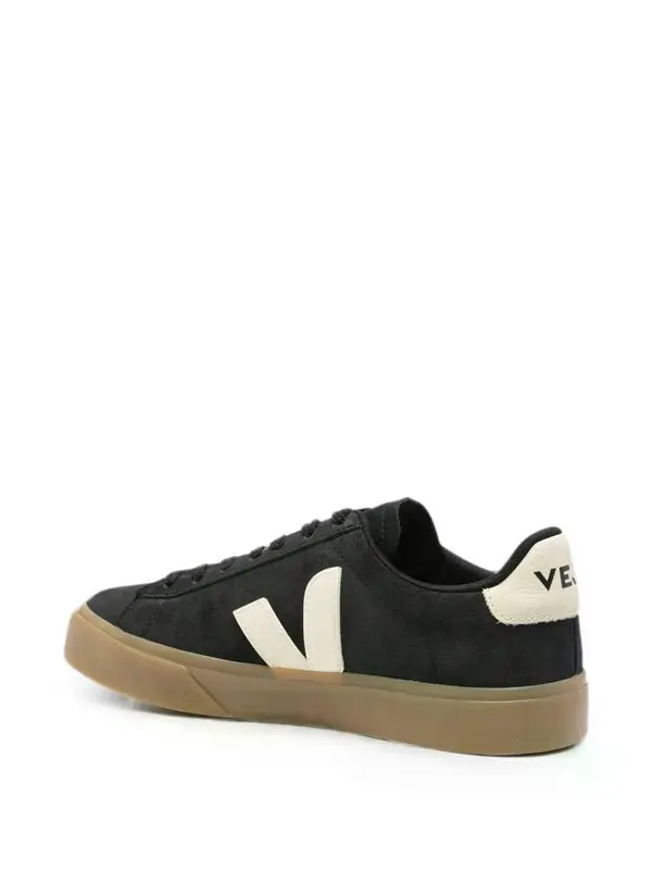 VEJA Campo Suede Sneakers With Logo Detail - Black