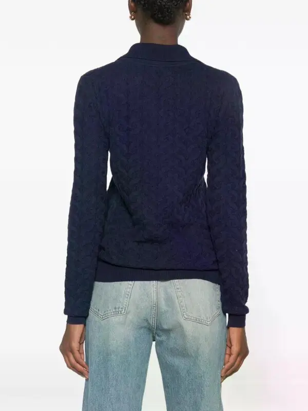 Etro Cable-knit Polo-collar Sweater