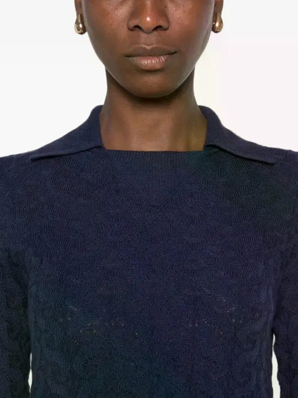 Etro Cable-knit Polo-collar Sweater