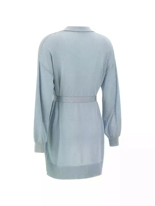 KANGRA Belted Lurex Cardigan-coat