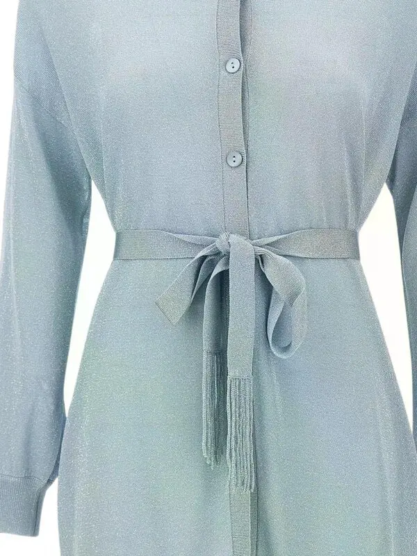 KANGRA Belted Lurex Cardigan-coat