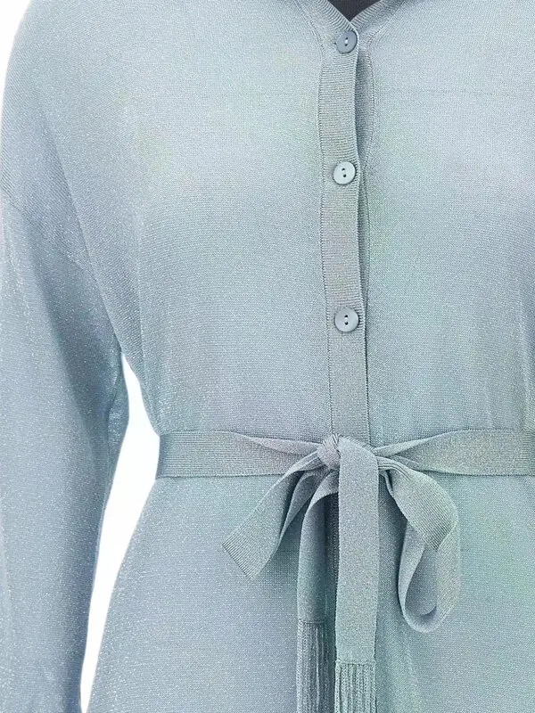 KANGRA Belted Lurex Cardigan-coat