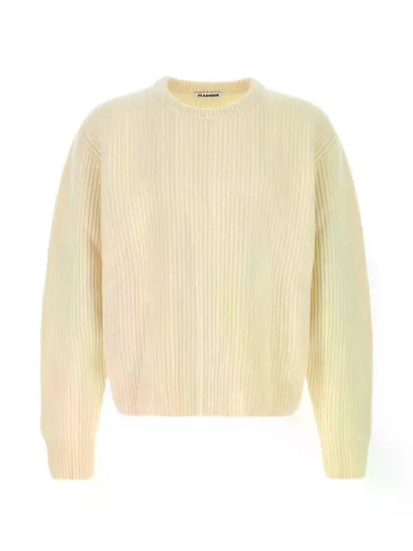 JIL SANDER Ribbed-knit Wool Crew Neck Sweater
