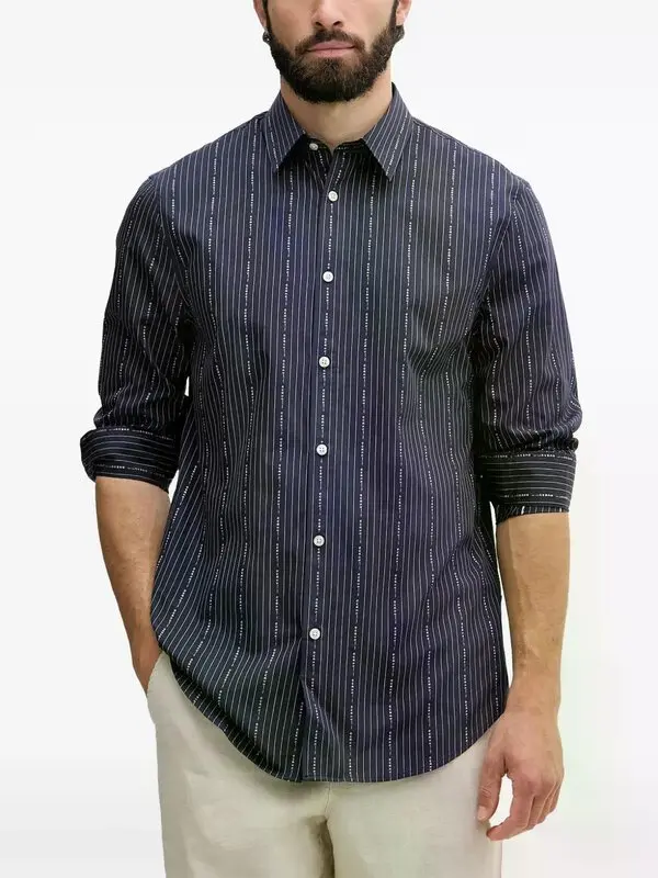 Guess Logo-stripe Patterned Shirt