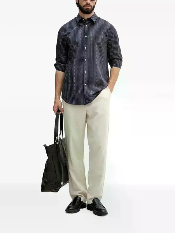 Guess Logo-stripe Patterned Shirt