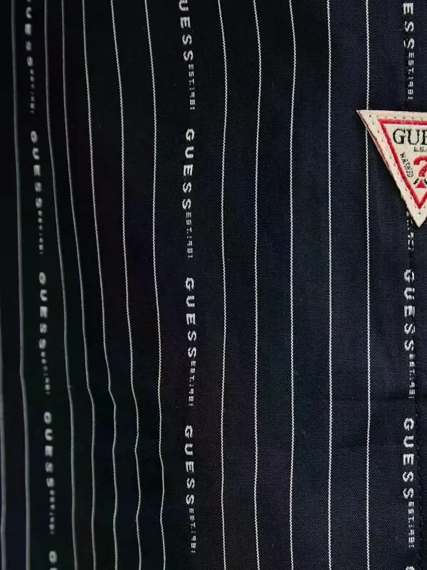 Guess Logo-stripe Patterned Shirt
