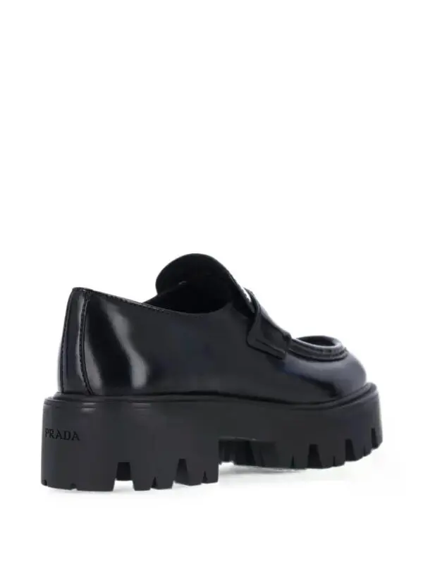 Prada Logo Plaque Chunky Sole Loafers