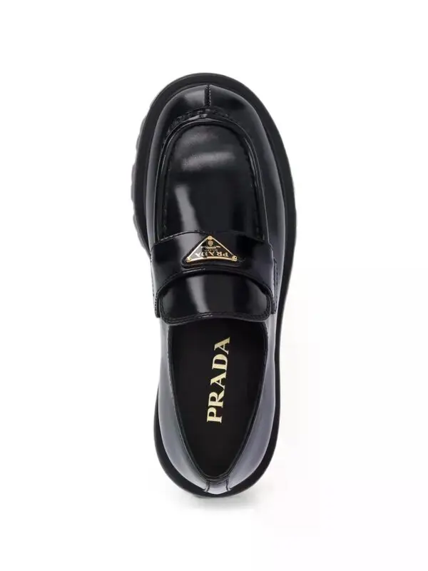 Prada Logo Plaque Chunky Sole Loafers
