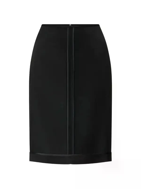 Loulou De Saison Satin-trimmed Midi Skirt - Black