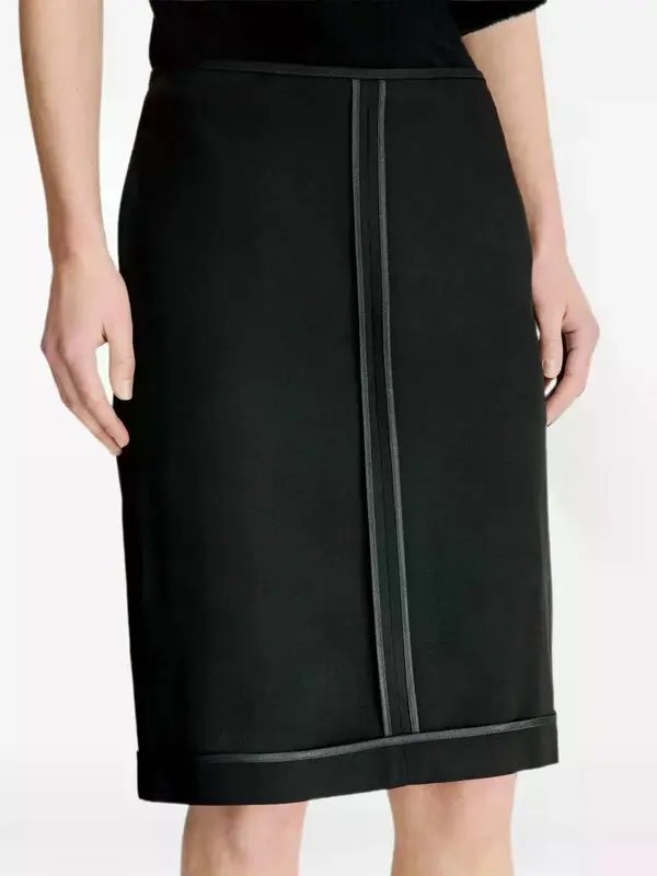 Loulou De Saison Satin-trimmed Midi Skirt - Black