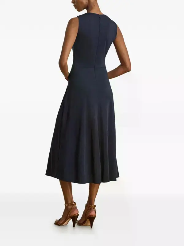 Ralph Lauren Sleeveless Twist-front Midi Dress