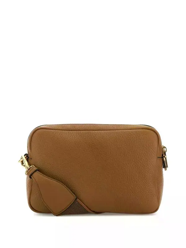 Prada Logo Plaque Crossbody Bag - Brown