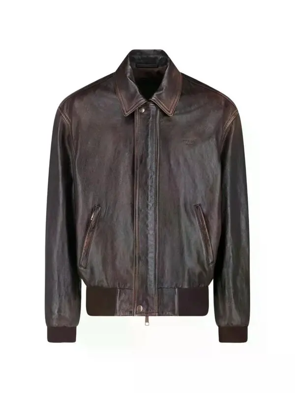 Prada Nappa Leather Bomber Jacket