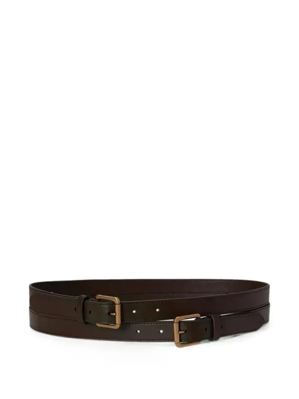 Ralph Lauren Double-buckle Leather Belt
