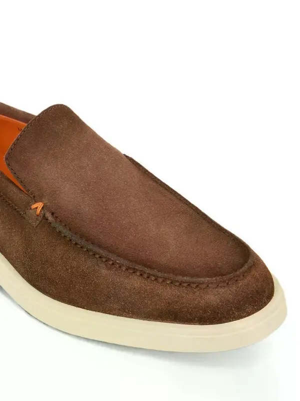 Santoni Suede Slip-on Loafers