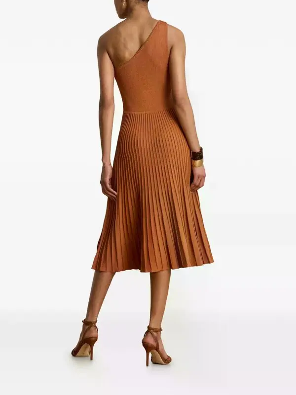 Ralph Lauren One-shoulder Ribbed Midi Dress