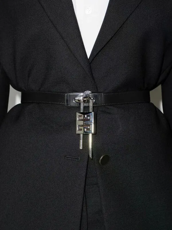 Givenchy 4g Padlock Belt - Black